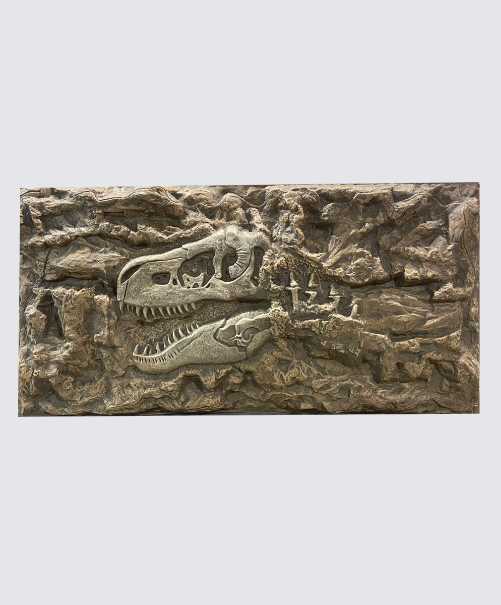 Rock Wall with Dinosaur Fossil | NCV Creative - Vacuform Scenic Wall Panels